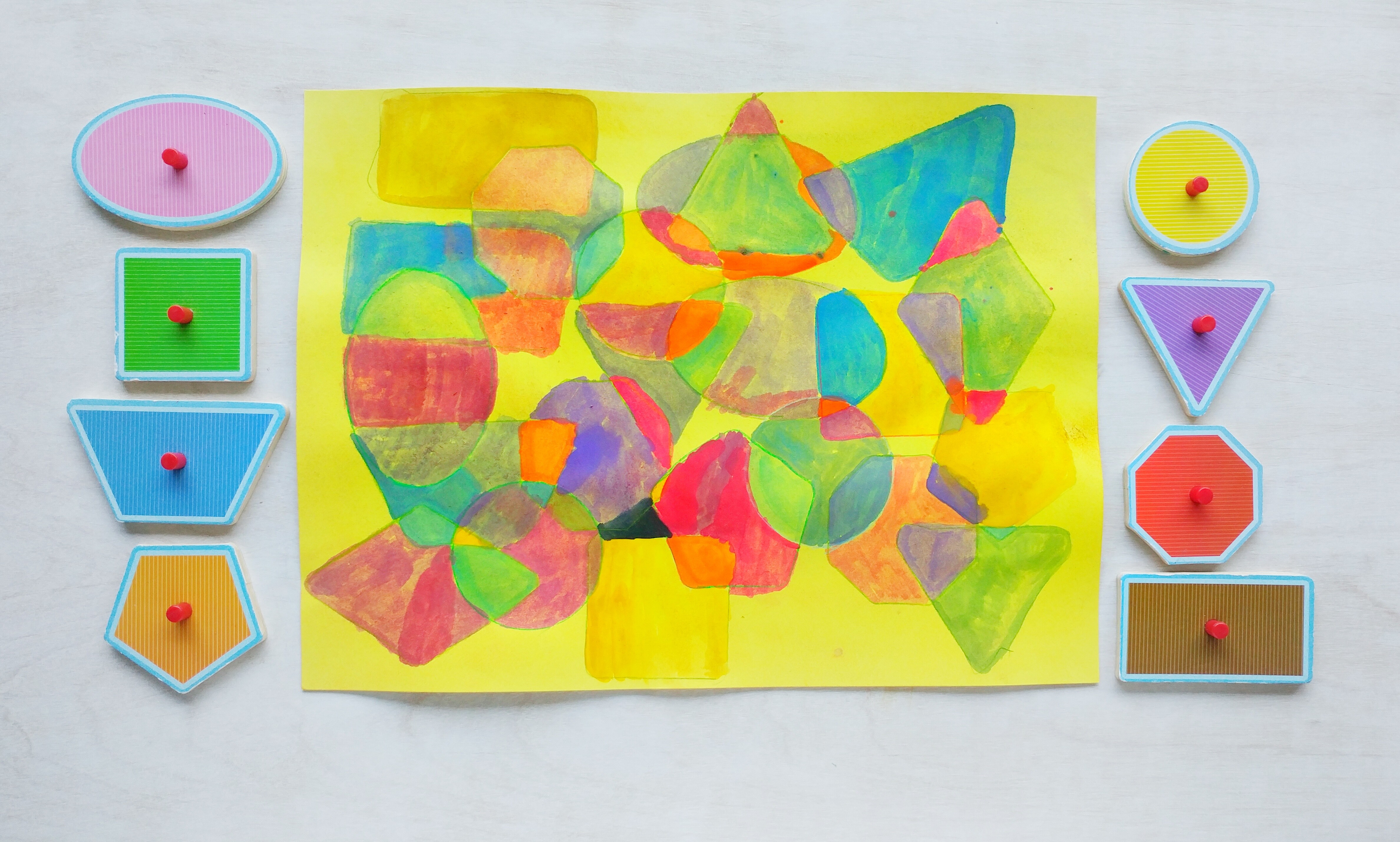 shapes 3d 2d geo board homeschool math | Reaching Happy