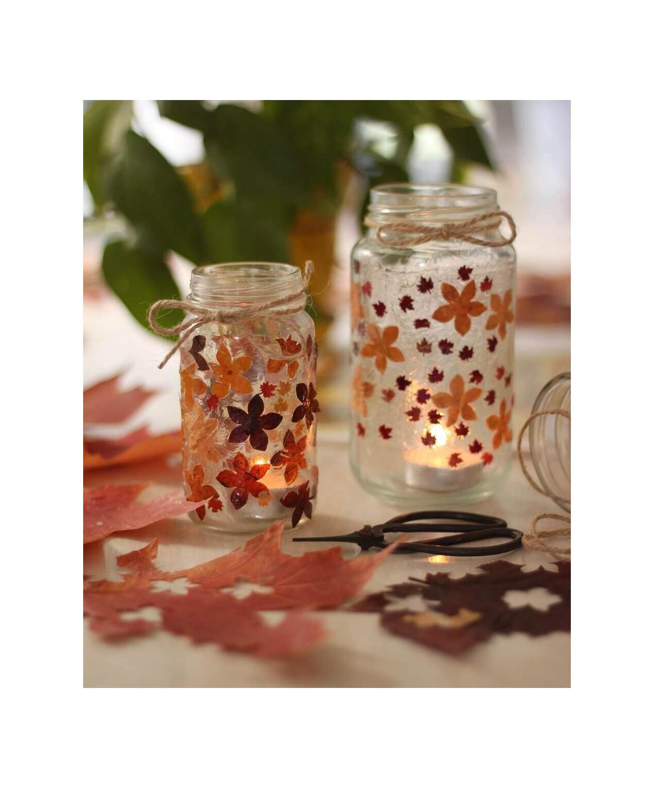 easy fall leaf lanterns | Reaching Happy