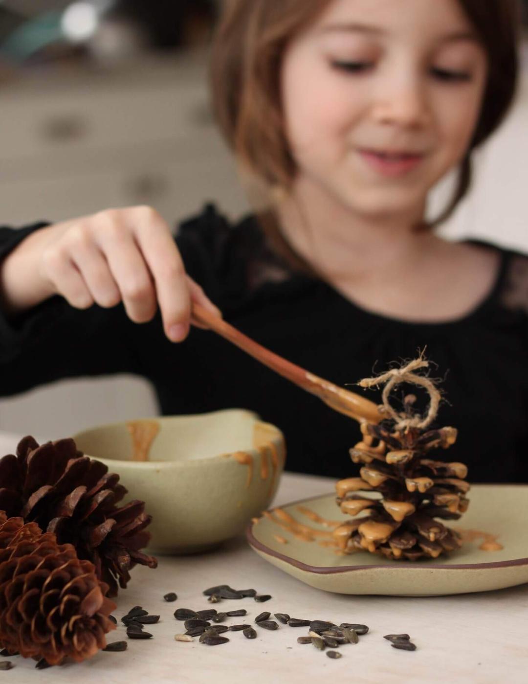 Easy Pinecone Bird Feeder for Kids | Reaching Happy