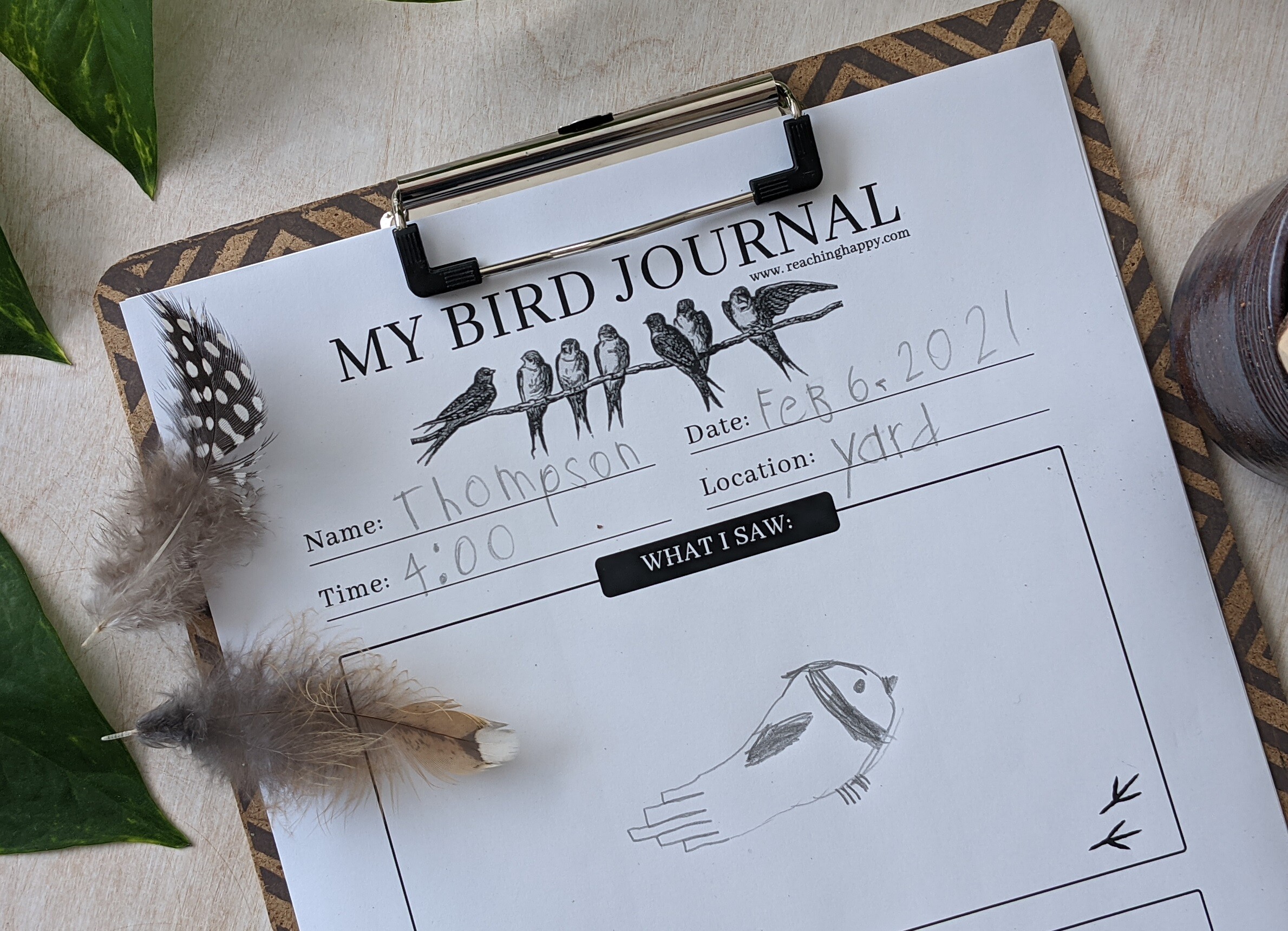 Free Bird Journal Page Printable | Reaching Happy
