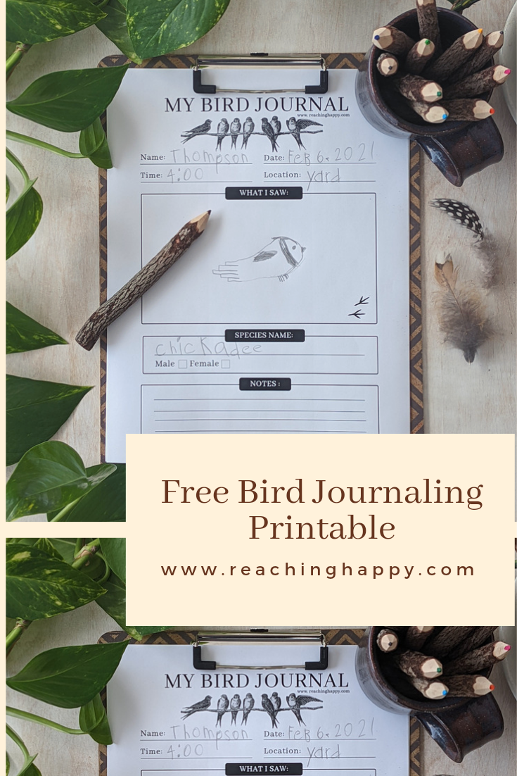 Free Bird Journal Page Printable | Reaching Happy